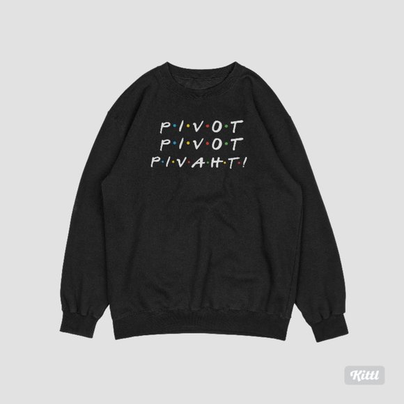 Gildan | Tops | Pivot Funny Friends Tv Show Black Sweatshirt | Poshmark